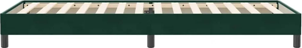 Postel Box Spring bez matrace tmavě zelená 90x220 cm samet 3315858