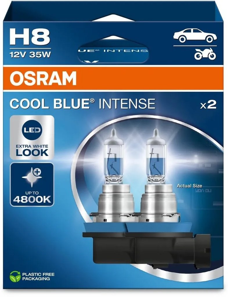 Autožárovka osram h8 cool blue intense next generation, 12v, 35w, pg19-1, duobox