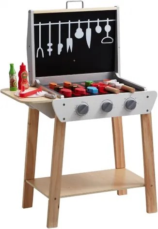 21 KS Dětský BBQ gril Hrací sada Dřevěný grilovací sada Předstírat zvuk