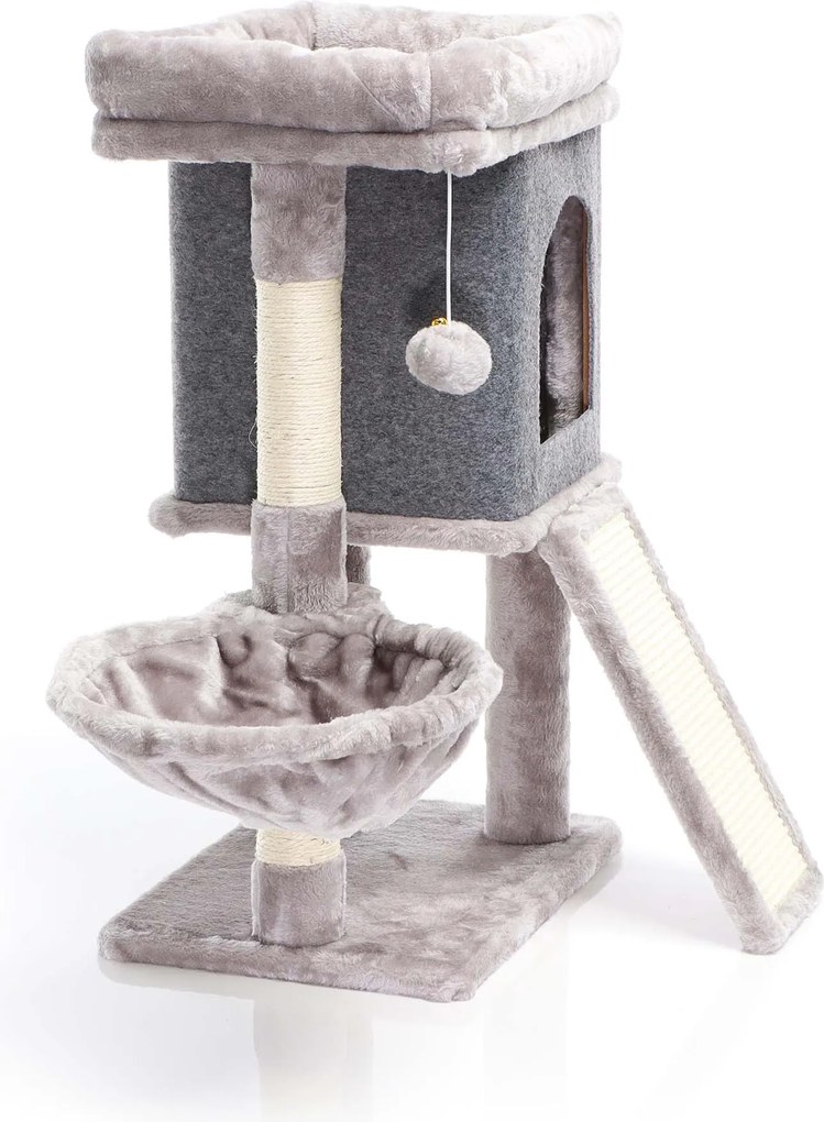 Škrabadlo pro kočky fudajo – 71,5 cm, šedá (64235)
