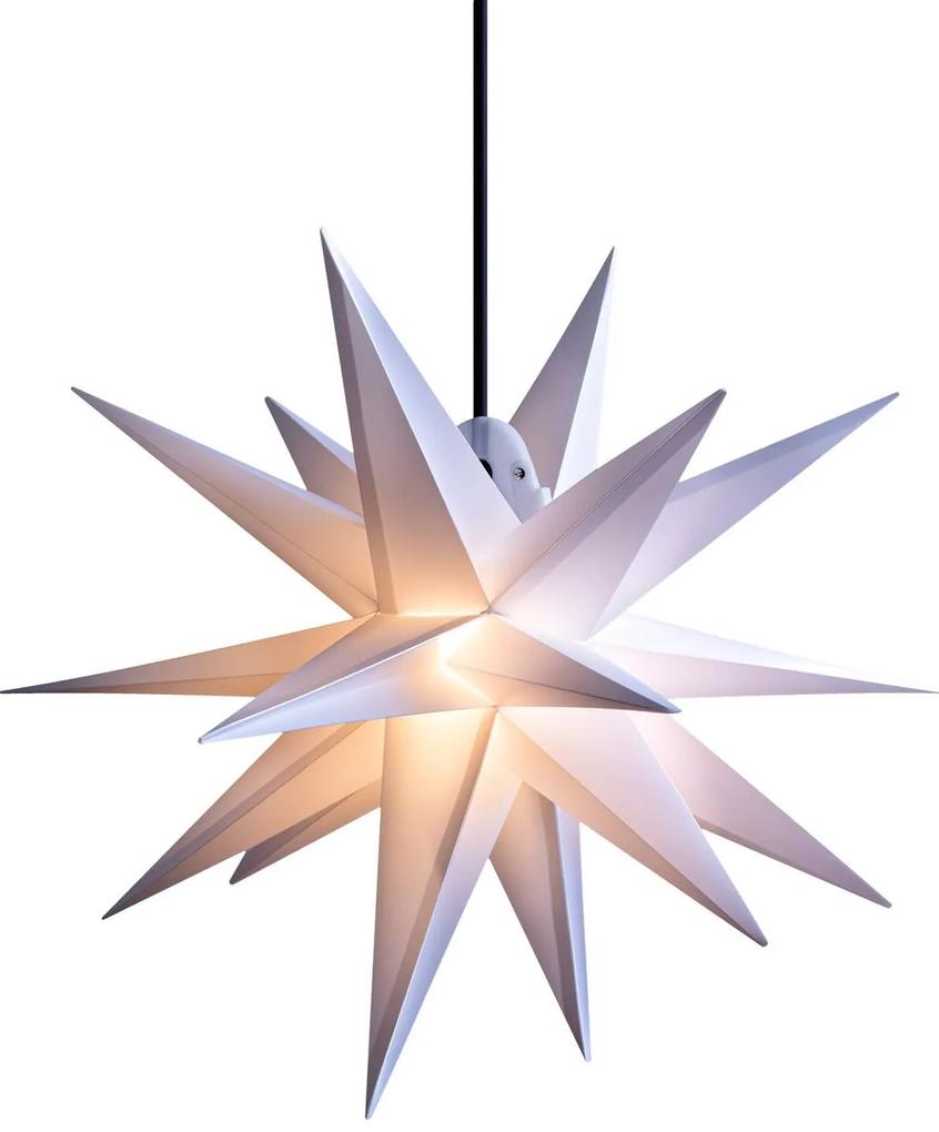 LED hvězda venkovní, 18cípá hvězda, bílá, Ø 40 cm