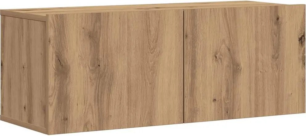 Sada 7 kusů nástěnné TV skříňka dub artisan kompozitní dřevo 3329020