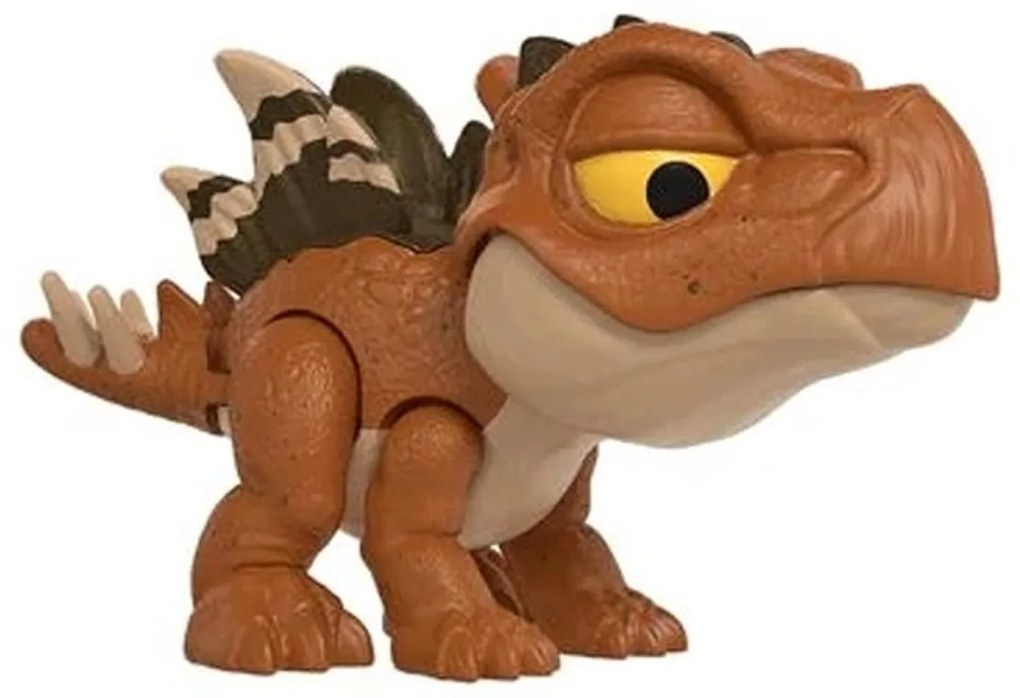 Jurský svět snap squad stegosaurus s pohyblivou čelistí, mattel hcm22