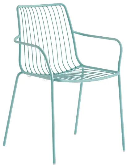 PEDRALI - Židle s vysokou opěrkou a područkami NOLITA 3656 DS - modrá