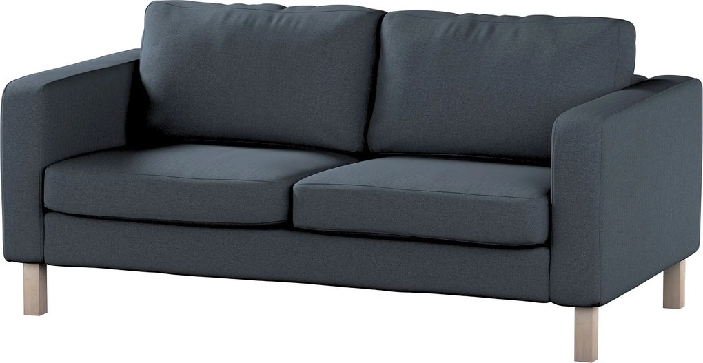 Potah na pohovku IKEA Karlstad 2-místná, nerozkládací, krátký barva modrá látka pletený vzor