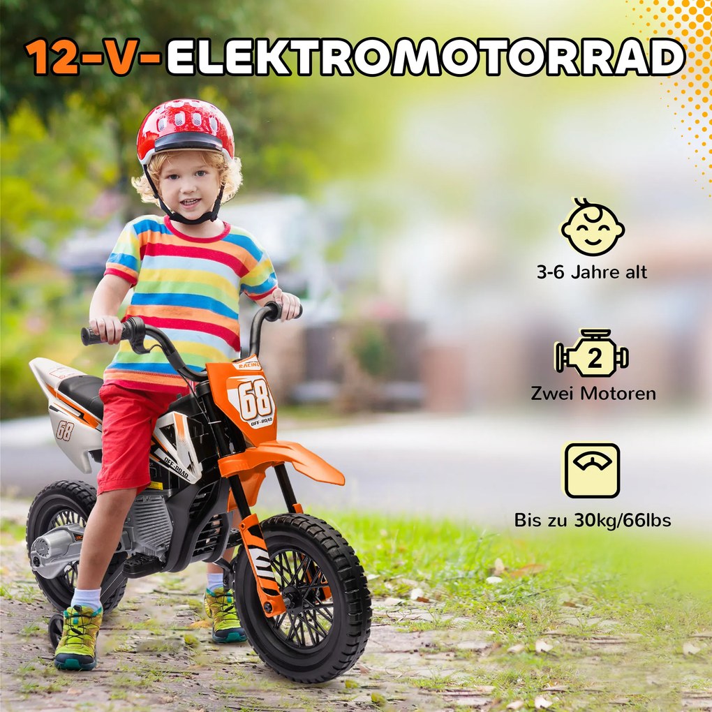 AIYAPLAY dětská elektrická motorka oranžová