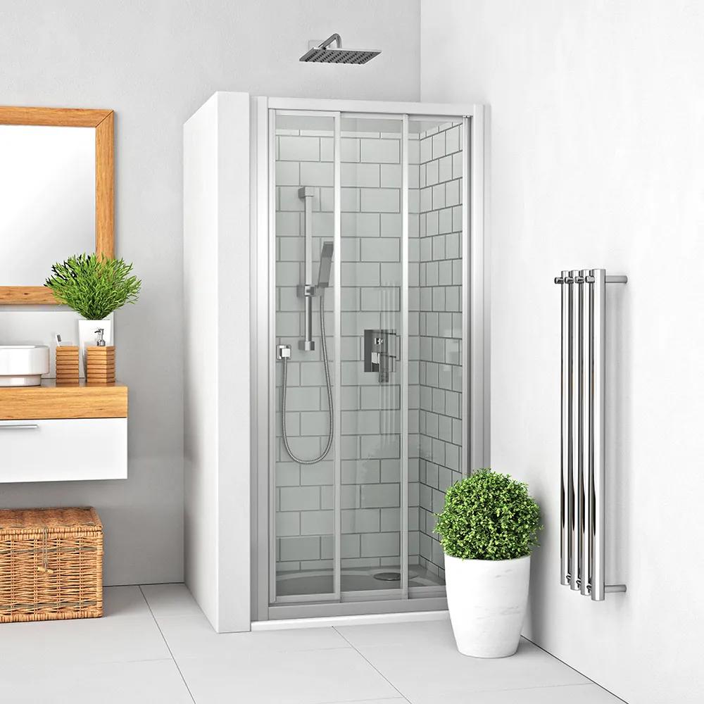 Roth Posuvné sprchové dveře PD3N 1900 Varianta: šířka: 80 cm, orientace: Uni - (PD3N 800 - 413-8000000-04-02), Barva profilů a typ výplně: profily: bílá, výplň: transparent