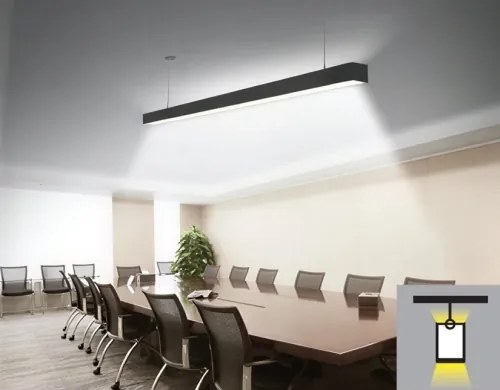 Sinclair Lighting Lineární LED svítidlo SINCLAIR LSM 32W UGR19 40W/50W 3640-6000lm 3000K/4000K/5000K 150cm černá