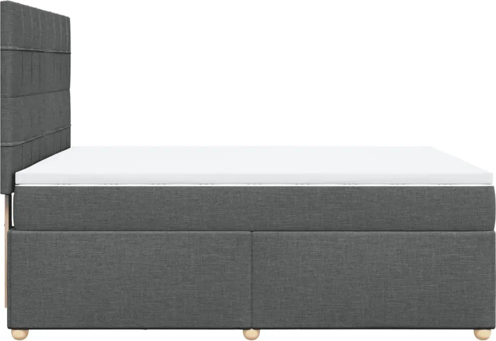 Box spring postel s matrací tmavě šedá 160x200 cm textil 3293632