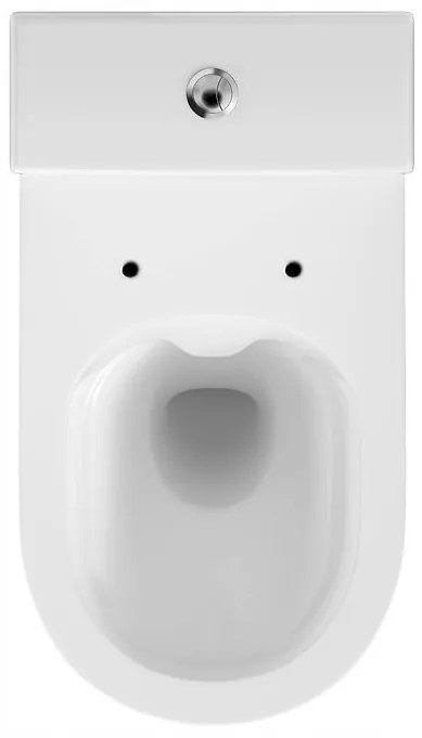 Cersanit Crea Clean On, oválná kombi mísa včetně Slim sedátka z duroplastu, bílá, K114-023
