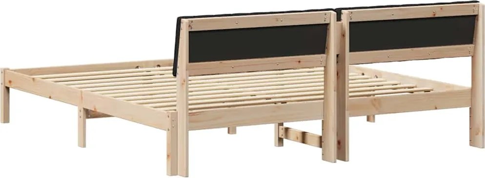 Rám postele Hnědo-černá 180 x 200 cm Masivní borovicové dřevo 3394355