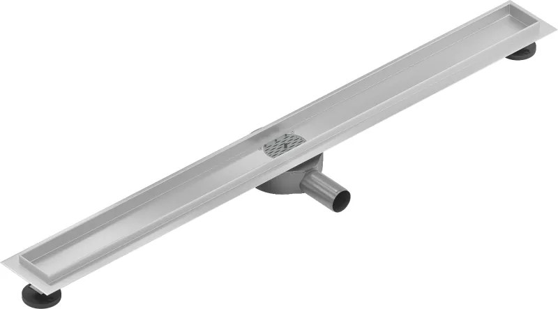 Mexen Flat nerezový sprchový žlab 90 cm s rotačním 360° sifonem - tělo žlabu bez krytu, nerez, 1040090