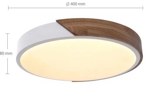 Brilagi - LED Stmívat. svítidlo PILANA LED/48W/230V dub/bílá pr. 40 cm + DO