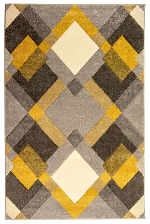 Šedo-žlutý koberec Flair Rugs Nimbus, 160 x 230 cm