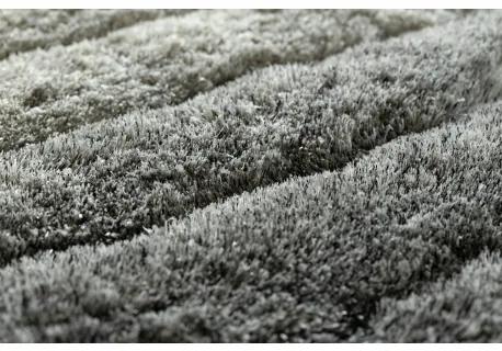 Moderní koberec FLIM 007 B6 shaggy, Pruhy Strukturální šedá velikost 80x150 cm | krásné koberce cz