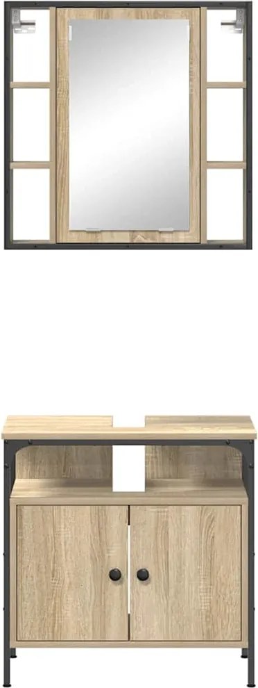 Sada koupelnového nábytku 2 ks Hnědá 60 x 30 x 60 cm 3345130
