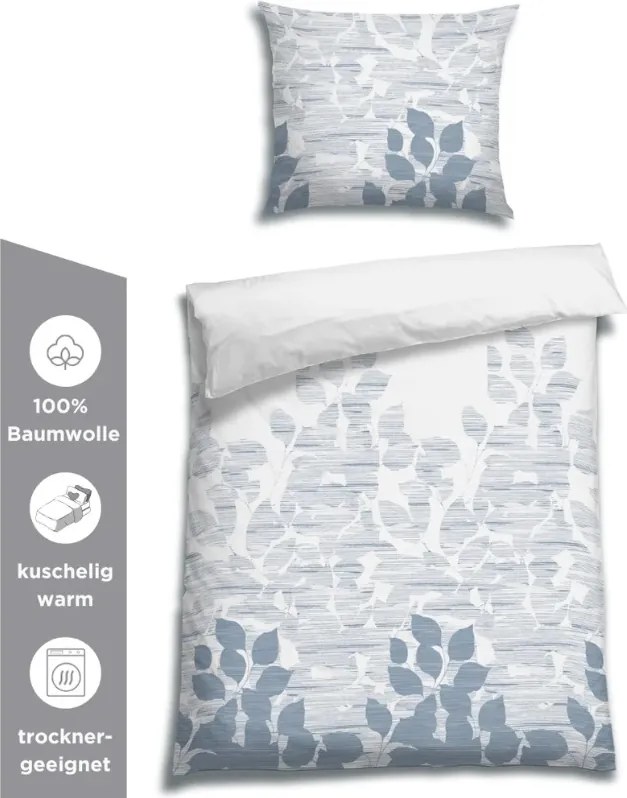 Florella Flanelové povlečení Barlin Jeans Rozměr: 70x90 + 140x200 cm