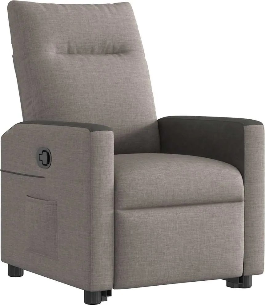Zvedací polohovací křeslo taupe textil 3324057