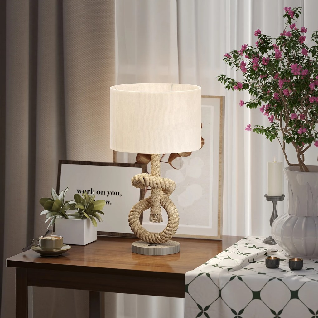 Stolní lampa s USB portem, dekorativní, námořní styl B31-462V90CW