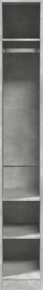 Šatní skříň betonově šedá 30 x 50 x 200 cm kompozitní dřevo 3307687