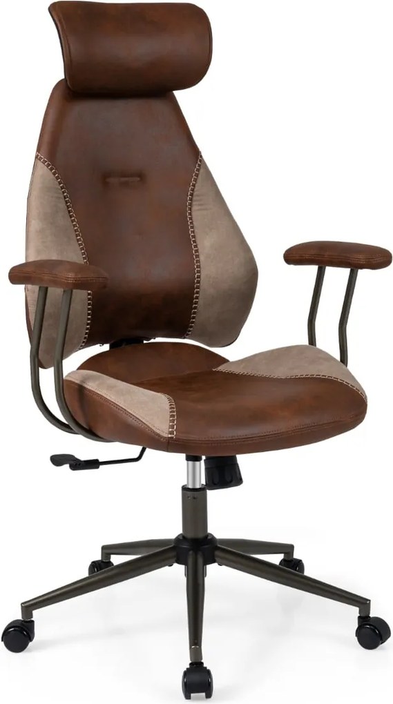 Costway Ergonomická kancelářská židle Stolní počítačová židle s opěrkou hlavy