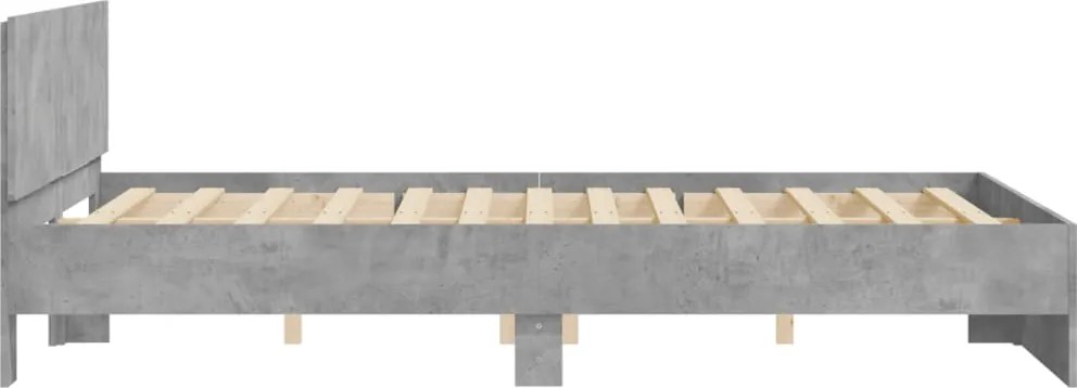 Rám postele s čelem betonově šedý 150 x 200 cm 3207479