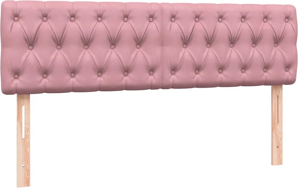 Box spring postel s matrací růžová 160x210 cm samet 3316508