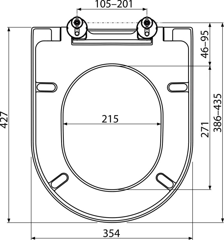 Alcadrain WC sedátko SOFTCLOSE, Duroplast - A674S