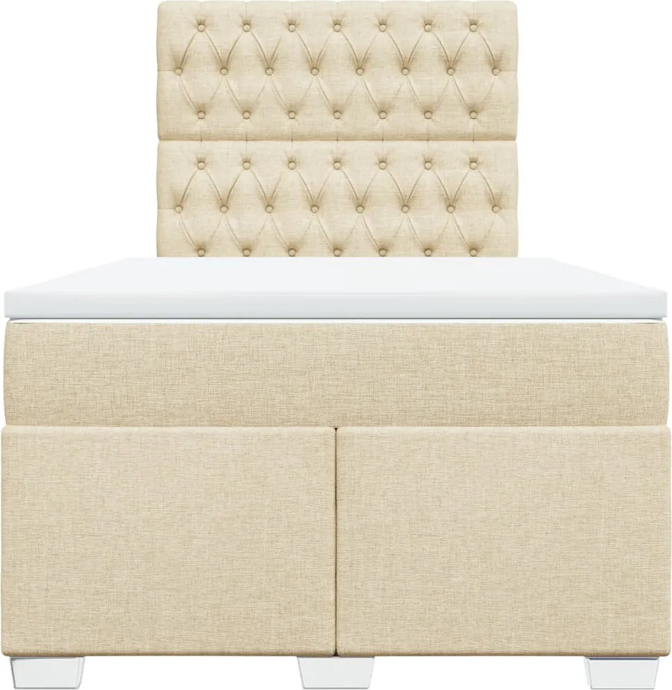 Box spring postel s matrací krémová 120x200 cm textil 3290467