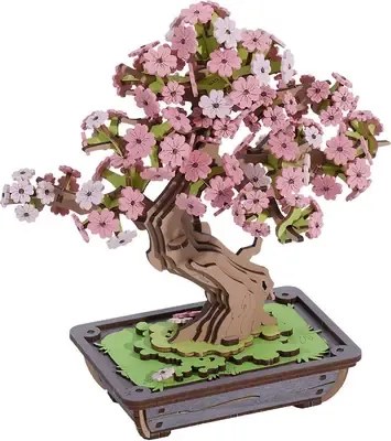 RoboTime 3D dřevěná skládačka Bonsaj sakura