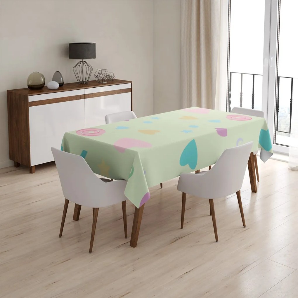 Sablio Ubrus Srdíčka a spirály XL - 90x90 cm