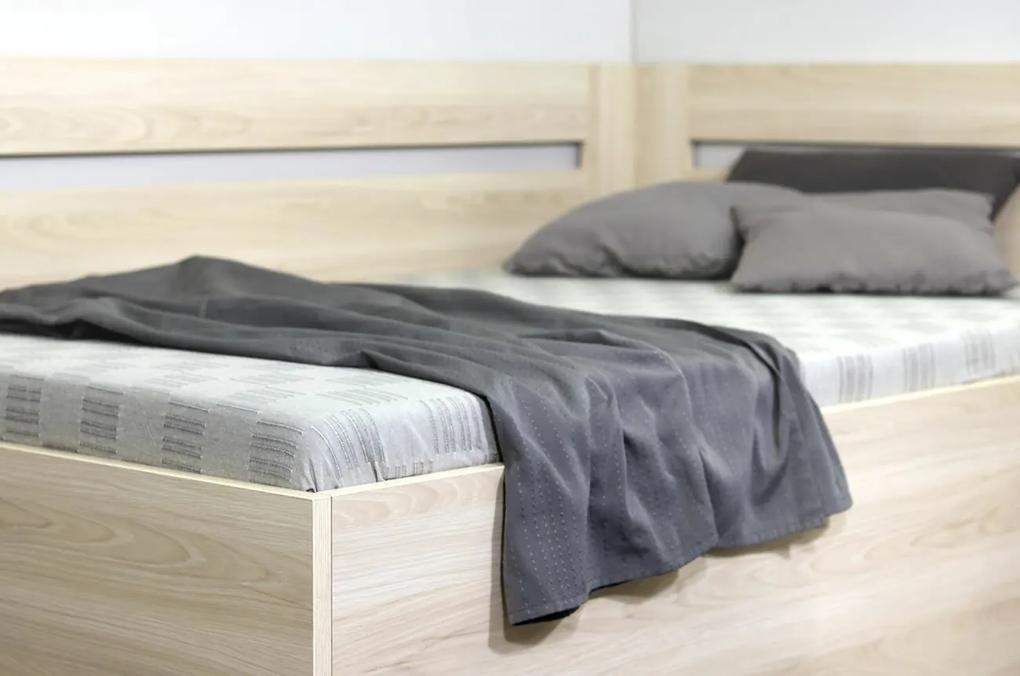 Rohová postel Richardo 120x200 s úložným prostorem a roštem, pravá