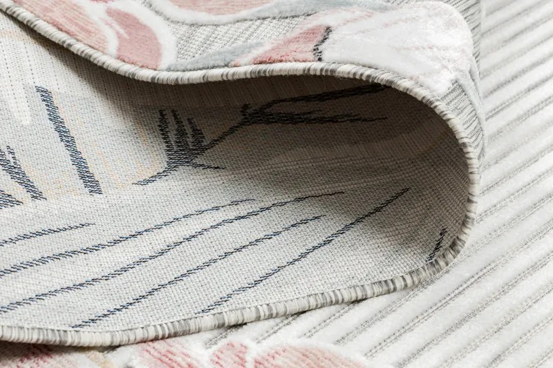Dywany Łuszczów, Kusový koberec Botanic 65240 Flamingo grey – na ven i na doma, 157x220, vícebarevná, chodba / předsíň