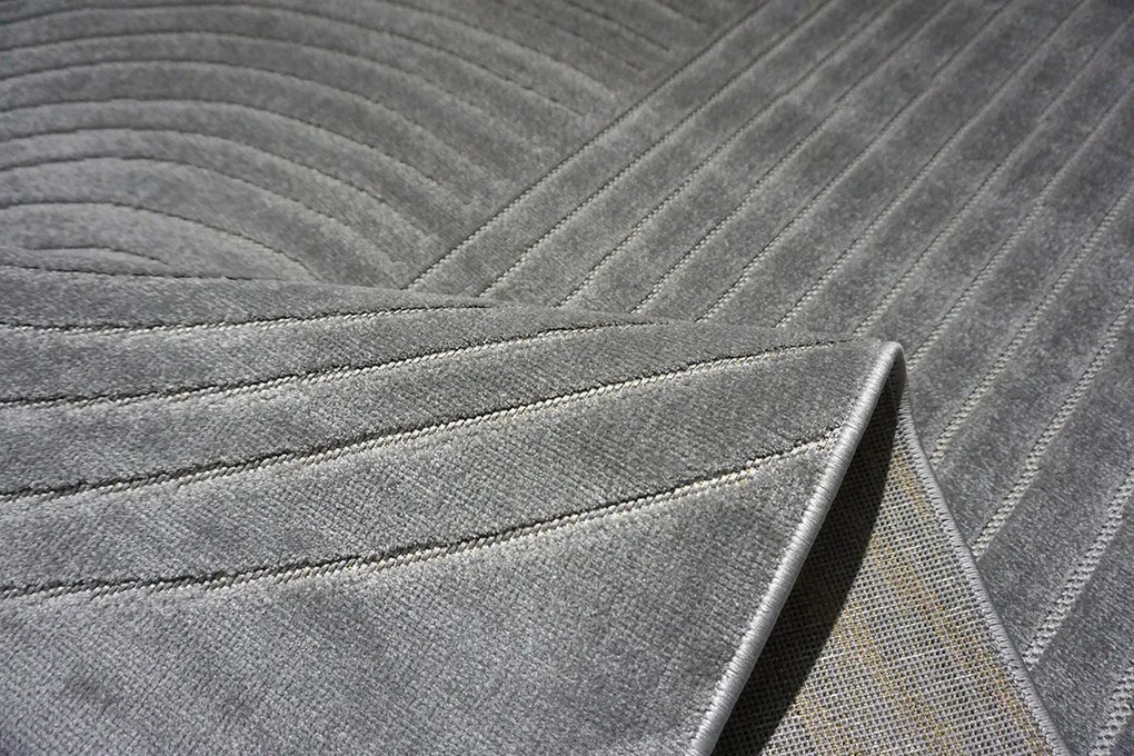 BE Koberec Zen Garden Collection 2403 GREY - šedý obdélníkový Rozměr: 60x100 cm