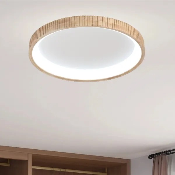 Brilagi - LED Stropní svítidlo FALCON WOOD MODERN LED/60W/230V pr. 80 cm dřevo