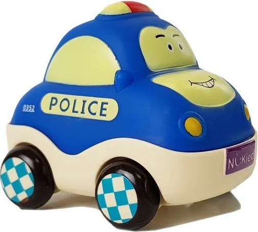 LEAN Toys Sada autíček, policie a sanitka, pro miminka s pohonem, 4 ks