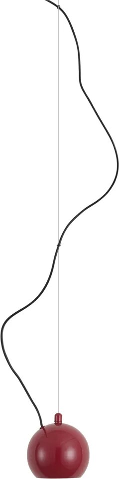 Designová závěsná lampa červená pro 1-fázový kolejnicový systém - Slimline Sara