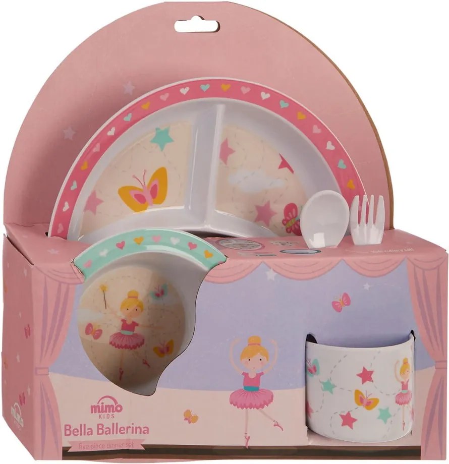 5dílný jídelní dětský set Premier Housewares Ballerina