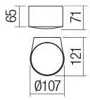 Redo group Redo Log, antracitové venkovní nástěnné svítidlo COB LED 2x6W 3000K, se svícením nahoru/dolů, IP65