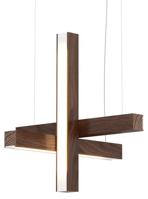 Závěsné světlo LED40 tvar kříž, více variant - TUNTO Model: dub, černě mořený