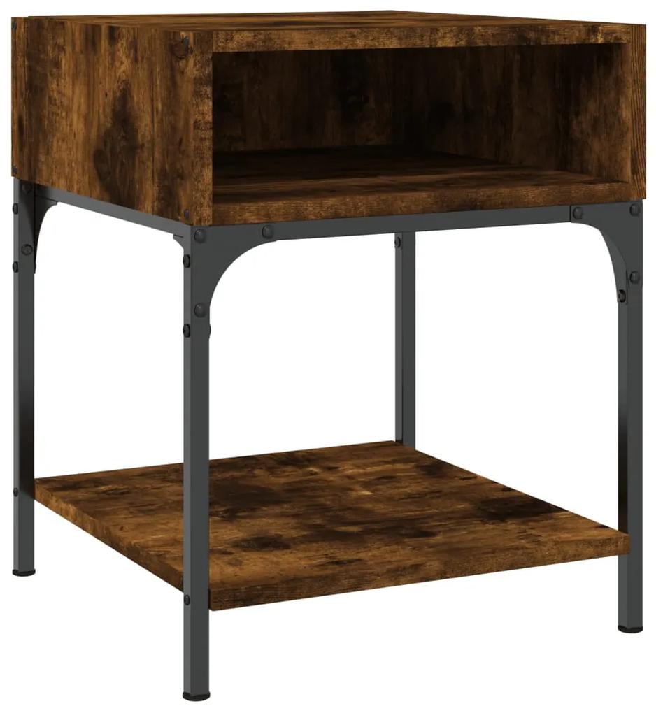vidaXL Noční stolek kouřový dub 40 x 41 x 50 cm kompozitní dřevo