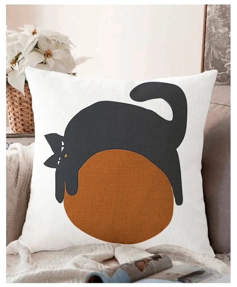 Povlak na polštář s příměsí bavlny Minimalist Cushion Covers Kitty, 55 x 55 cm