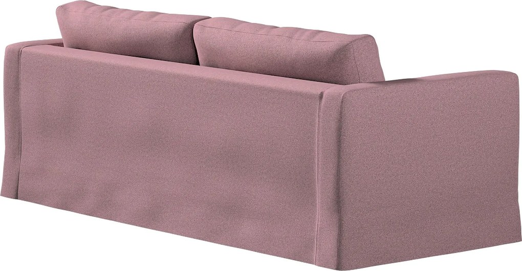 Potah na pohovku IKEA Karlstad 3-místná, nerozkládací, dlouhý barva růžová látka pletený vzor