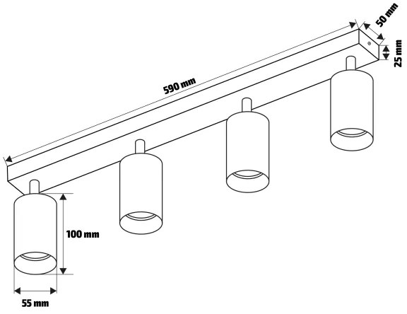 Brilagi - LED RGBW Stmívatelné bodové svítidlo SELE 4xGU10/4,8W/230V bílá