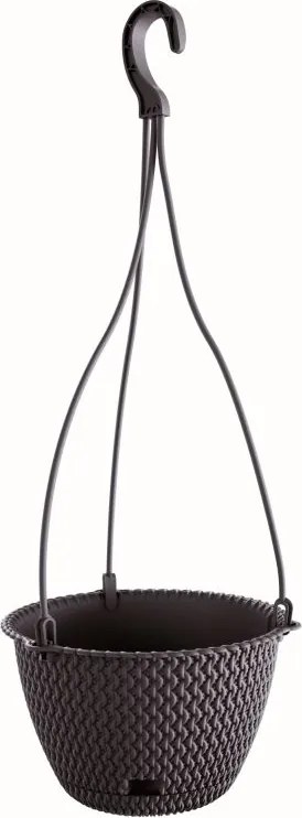 PRO Květináč závěsný SPLOFY ROUND W antracit 27cm