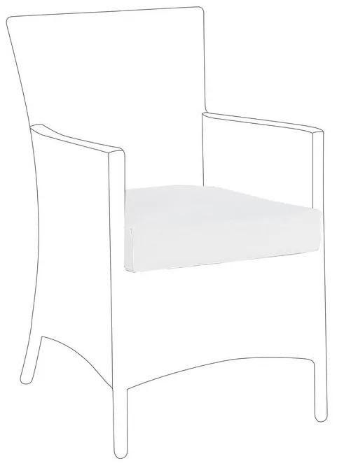 Sada 8 povlaků na polštáře z ratanového nábytku v lomené bílé barvě ITALY Beliani