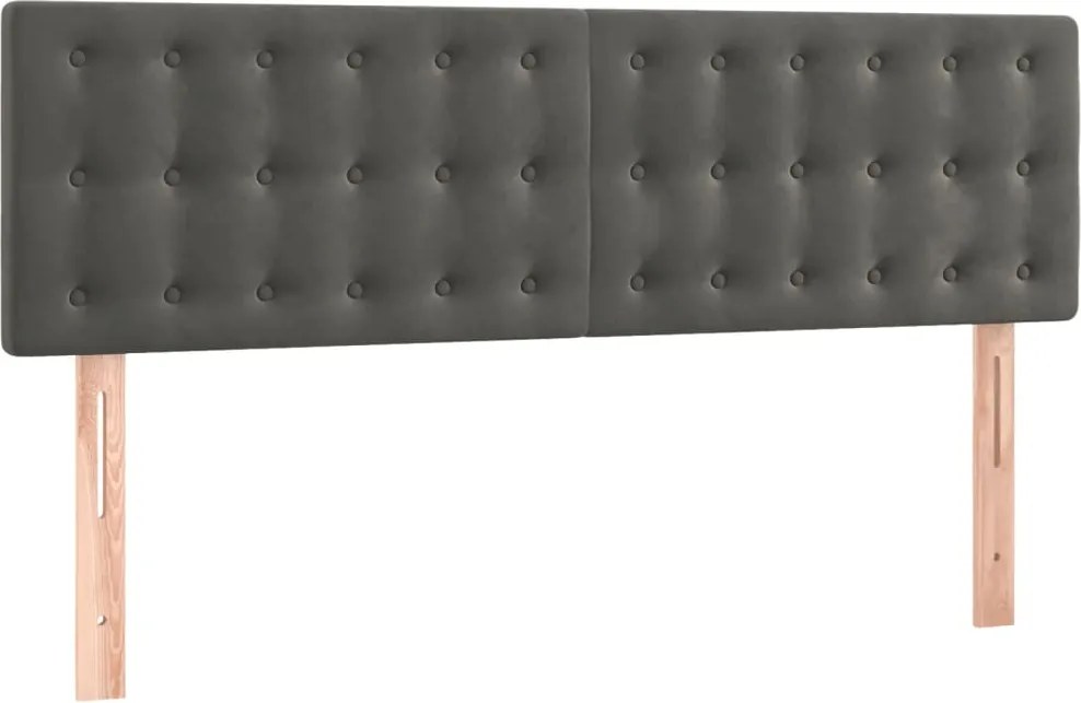 Box spring postel s matrací tmavě šedá 140x200 cm samet 3141546