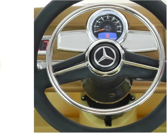 LEAN CARS Autíčko na baterii Mercedes 300S, béžové