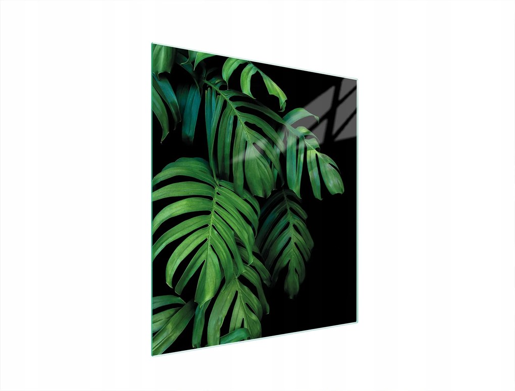 Skleněná Krájecí Deska 45x52 Monstera Tvrzené Sklo