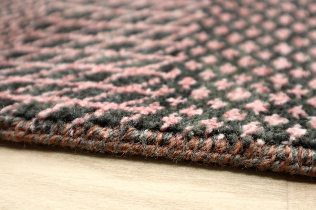Diamond Carpets India, Ručně vázaný kusový koberec Diamond DC-MCN Black/rust, 275x365, červená, chodba / předsíň